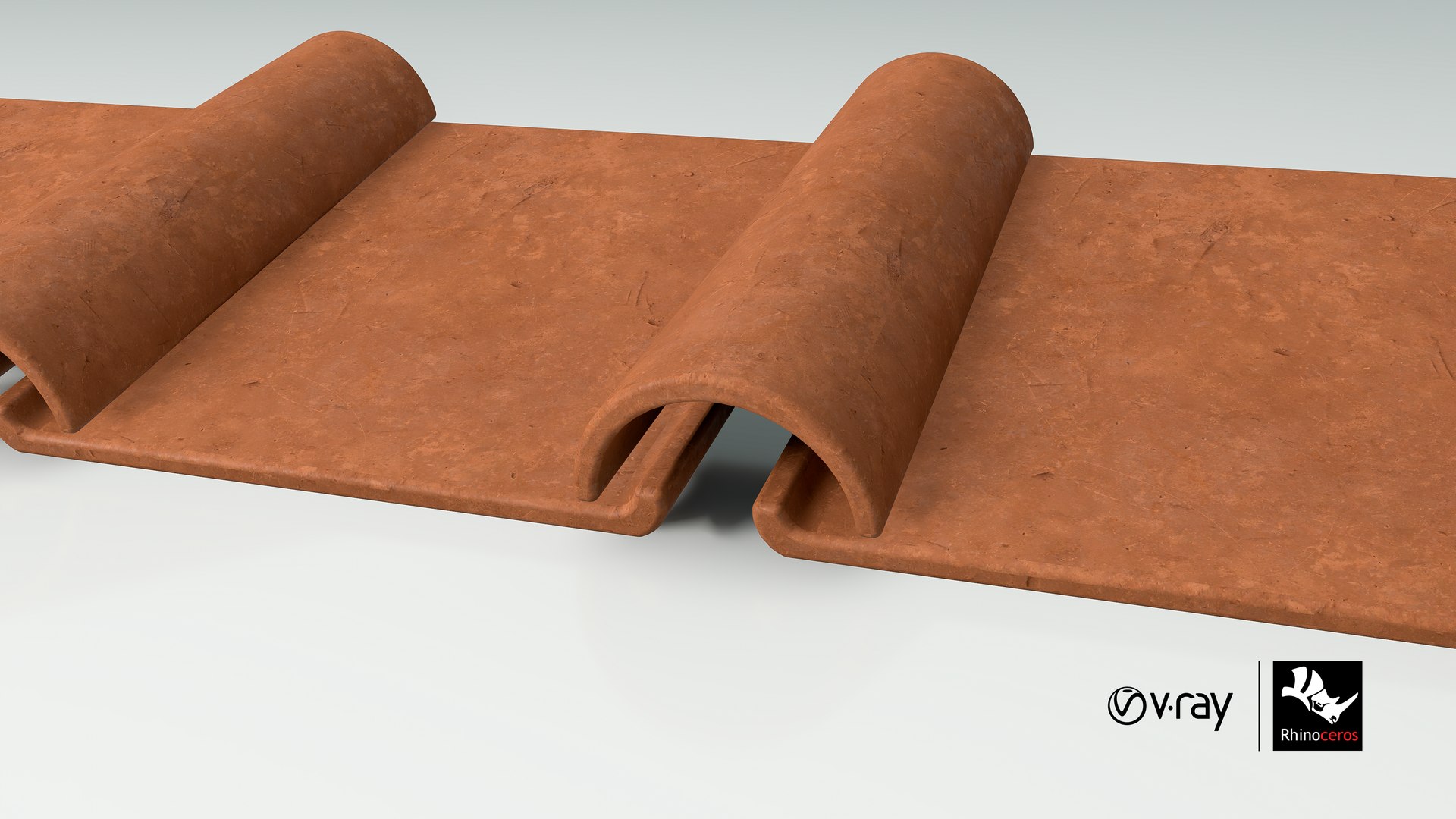 3D Model Roman Roof Tile - TurboSquid 2043689