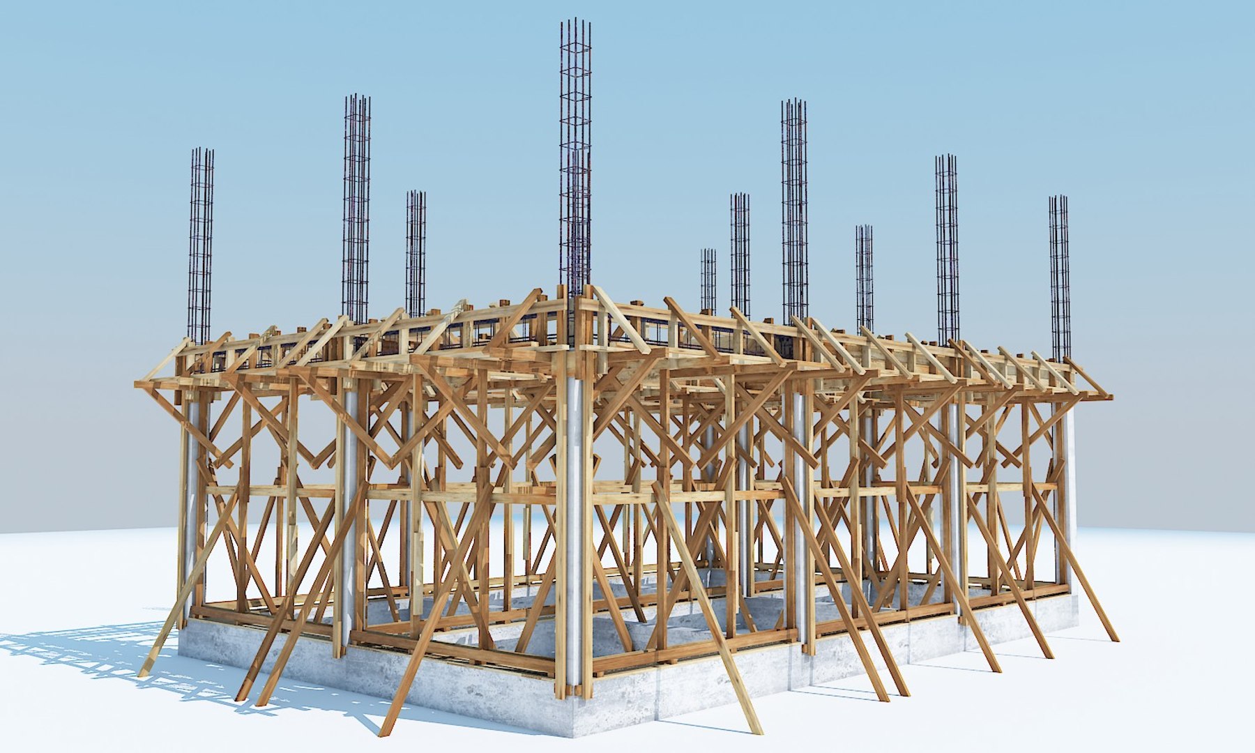 Structure House 3d Max