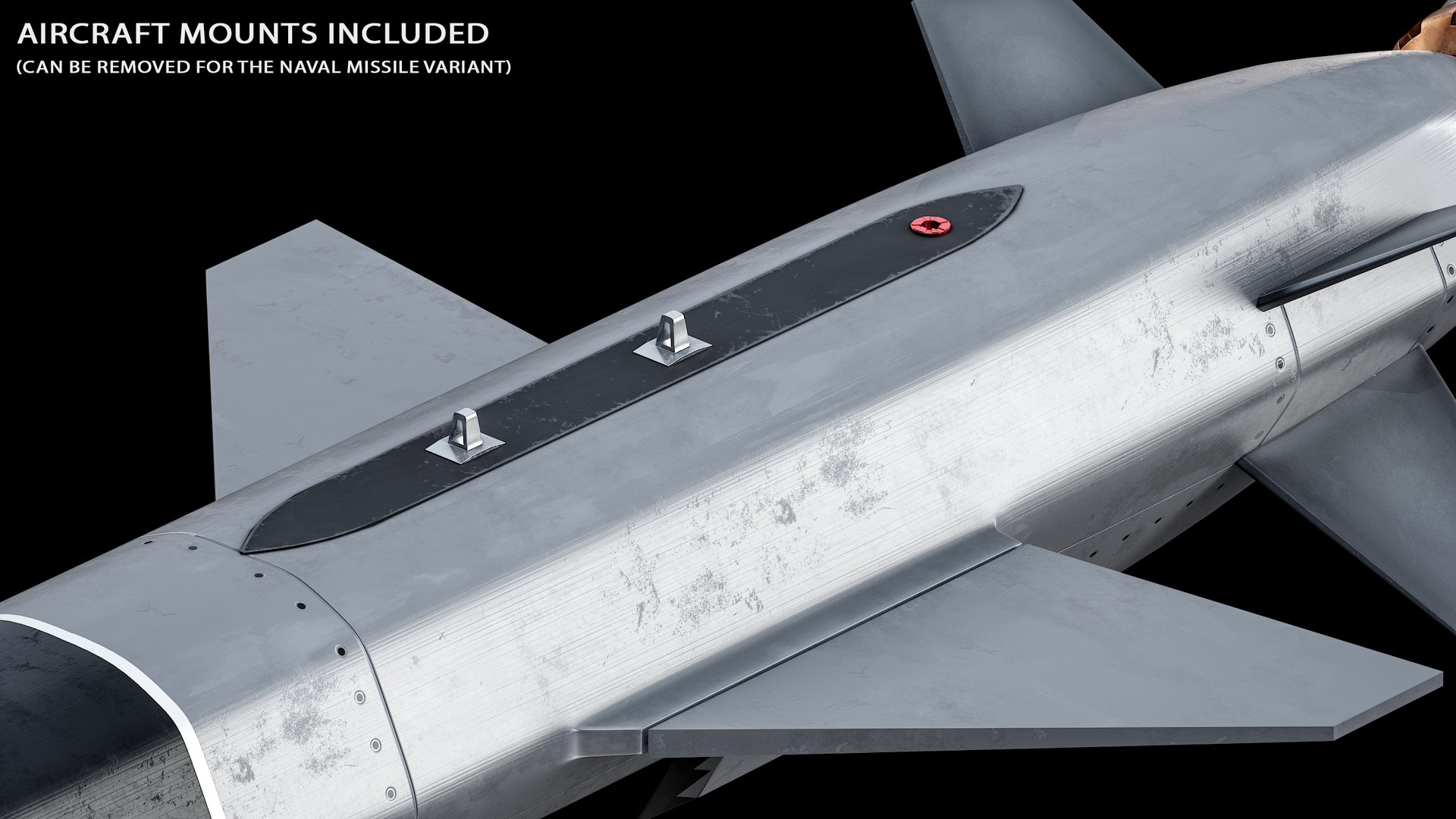 3D NSM Kongsberg Naval Strike Missile PBR - TurboSquid 2281051