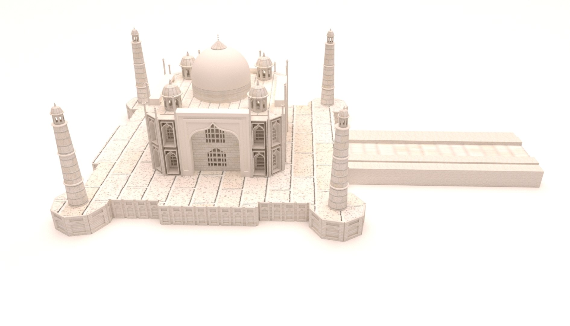 Taj Mahal 3D Model - TurboSquid 1493684