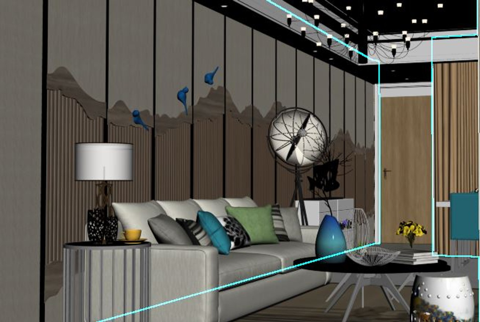 3D Modern Living Area - TurboSquid 1500200