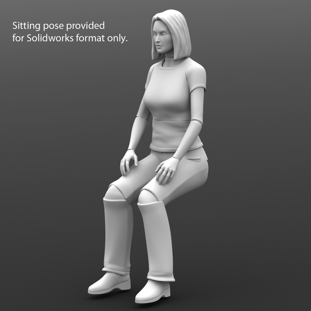 maya poseable male female solidworks