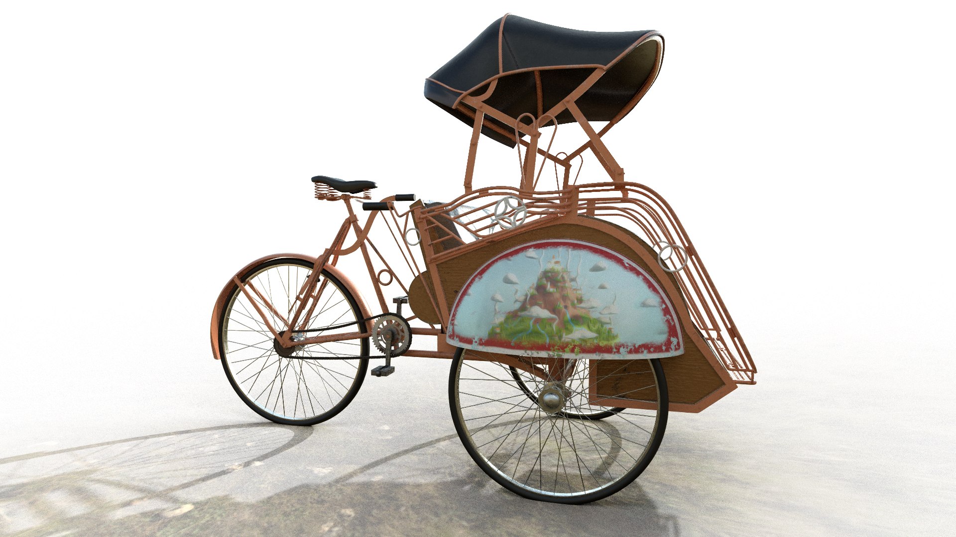 3D Model Traditional Vehicle - TurboSquid 1394594