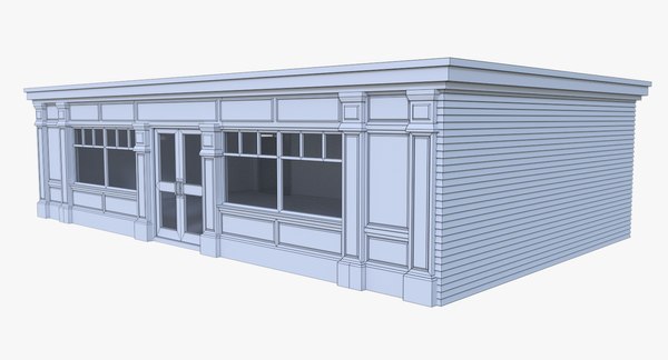 3d model bar building interior