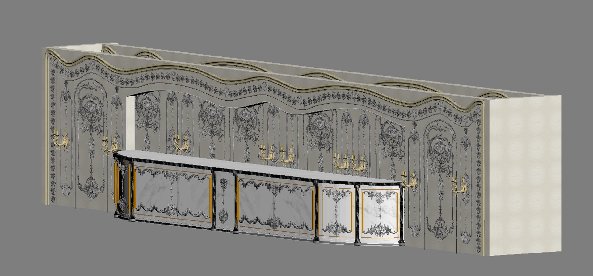 3D Model Classic Counter - TurboSquid 1472137