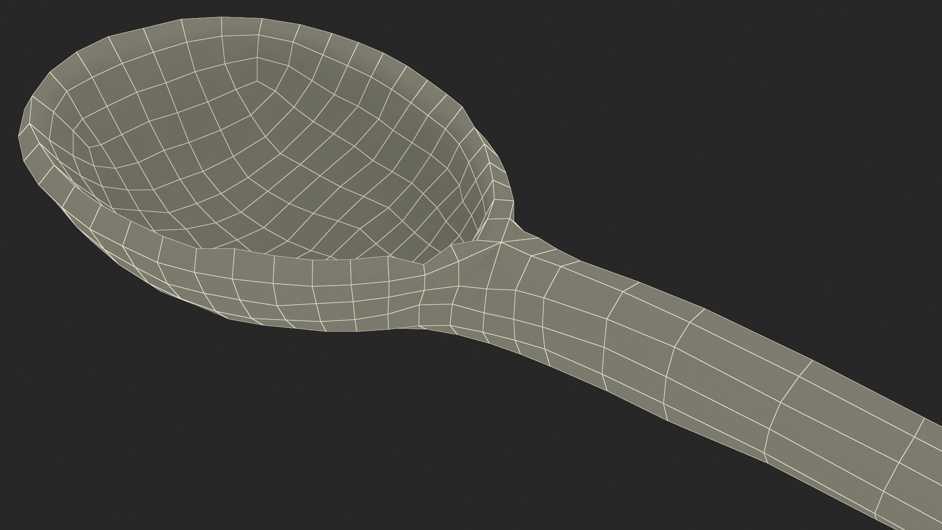 Carved Wooden Spoon Painted Model - TurboSquid 2151725