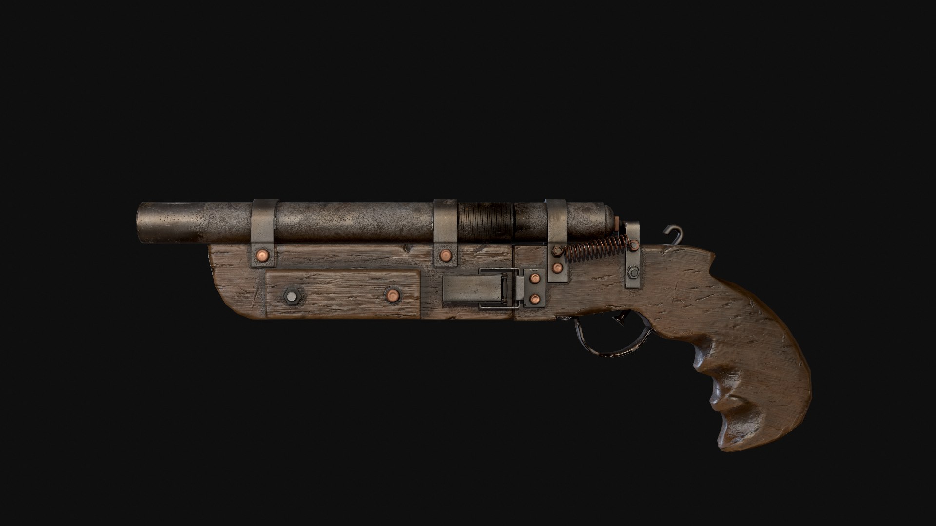 Handmade Gun LowPoly PBR Model - TurboSquid 1737060