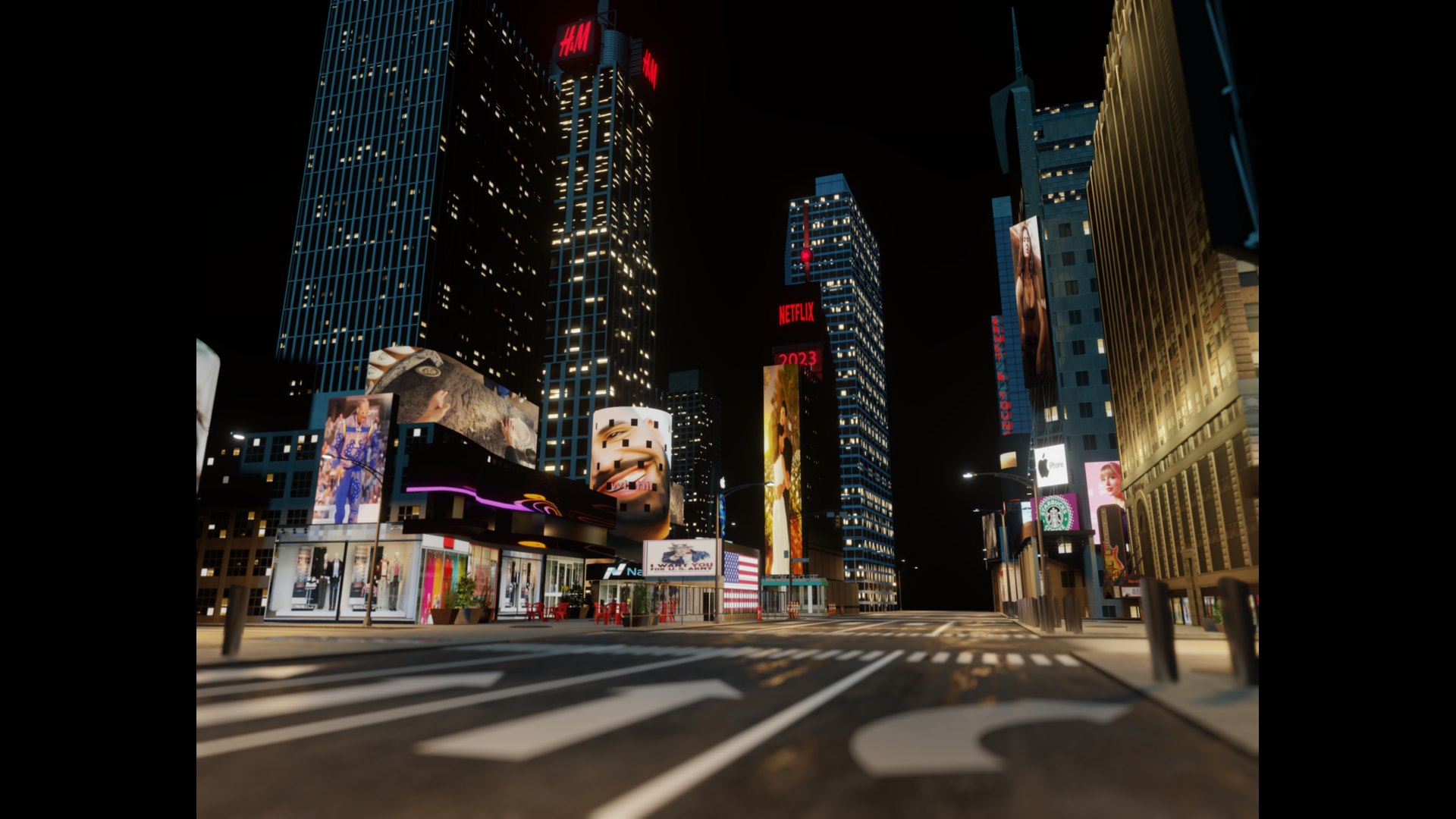 3D Times Square NYC Broadway New York City America 3D Model Model ...