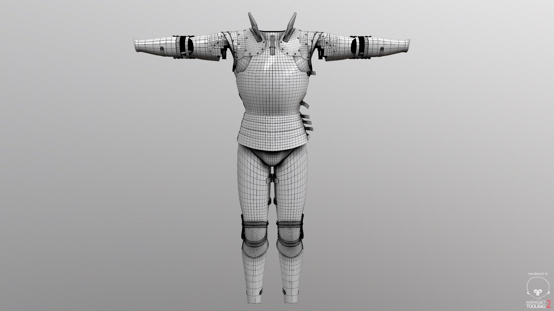 3d knight armor model