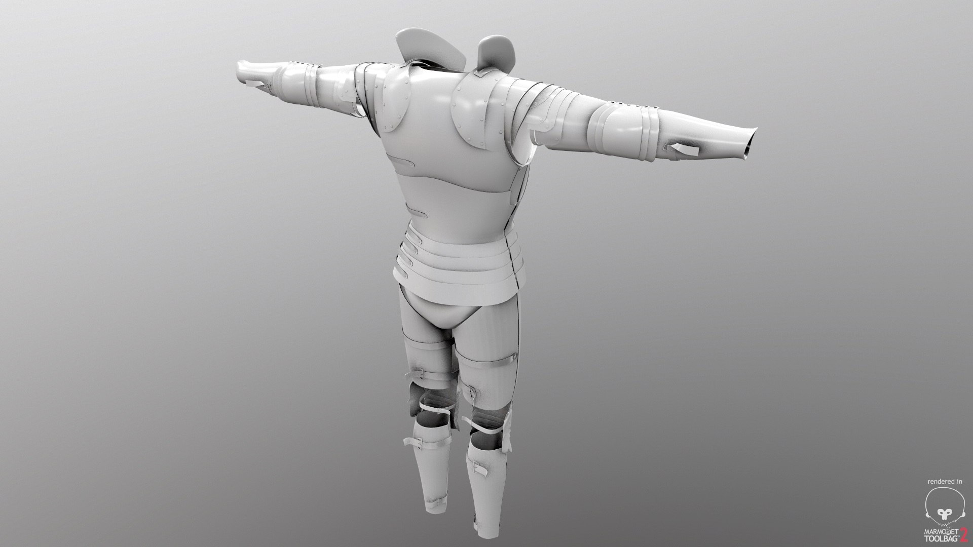 3d Knight Armor Model