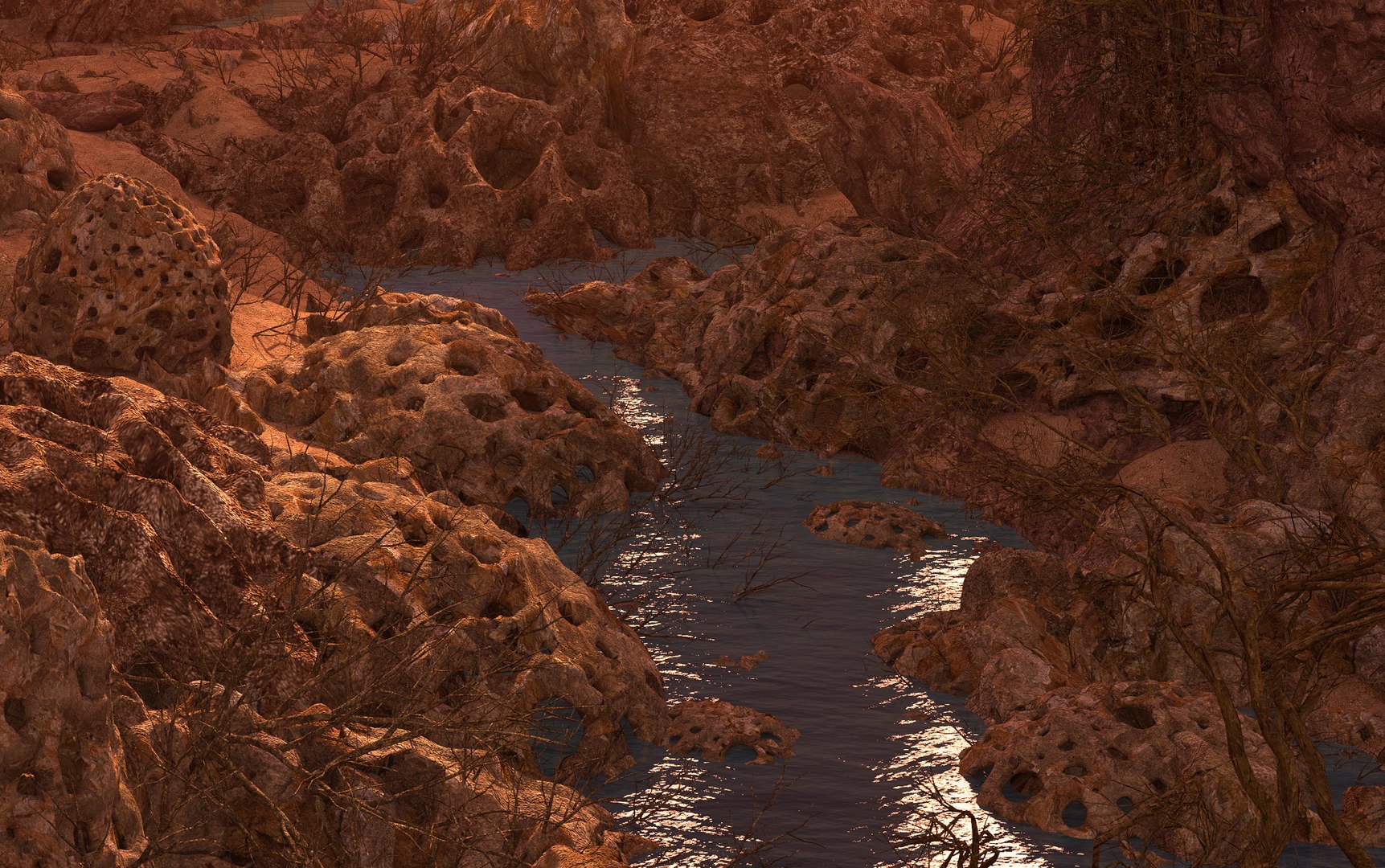 Scifi Alien Planet Environment 3D - TurboSquid 1822120