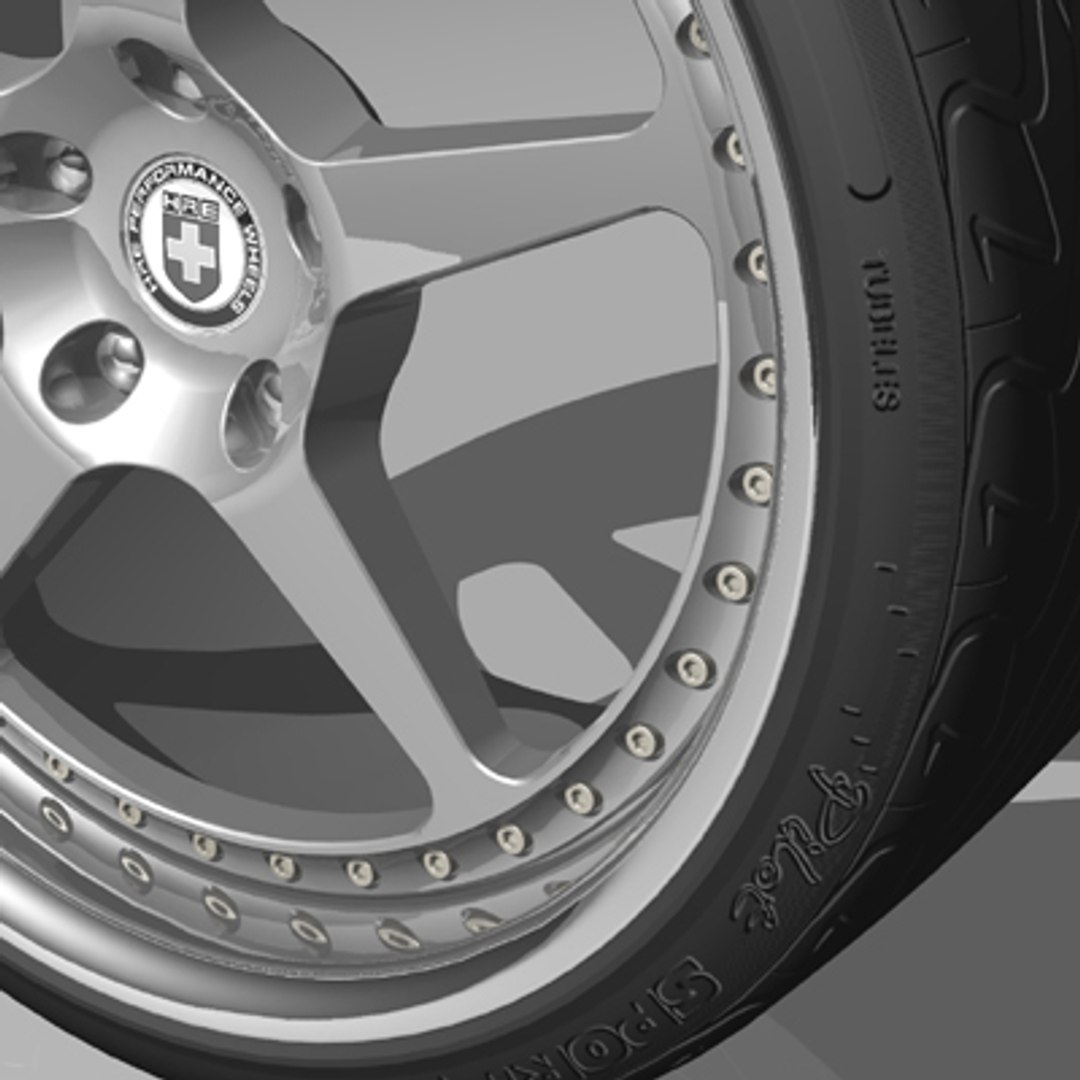 Hre 445 Wheel Tires 3d Model