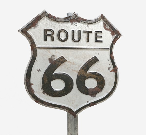 Route 66 sign 3D - TurboSquid 1587805