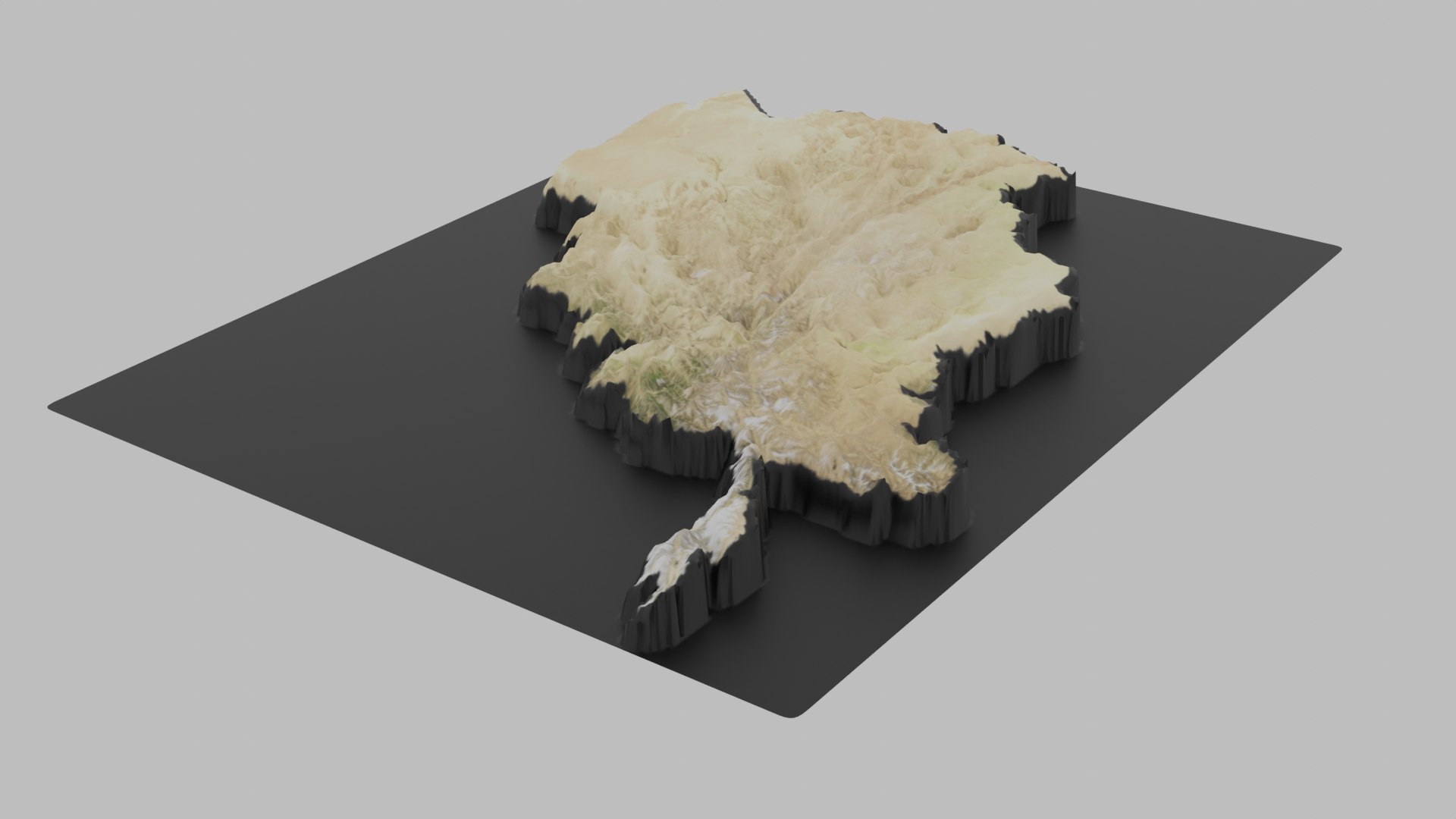 Afghanistan Map 3D Model - TurboSquid 2068743