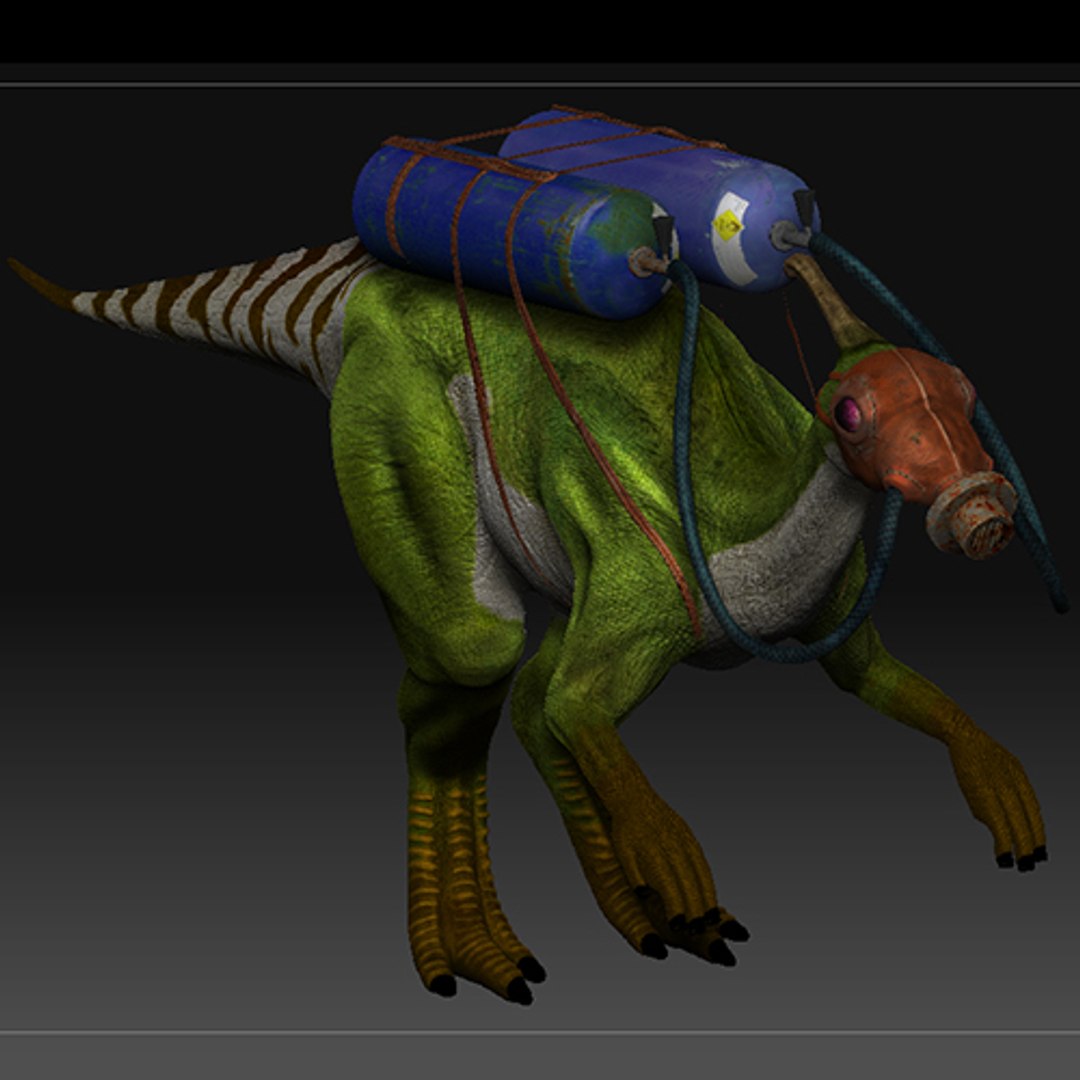 3ds Max Dinosaur Gas Mask