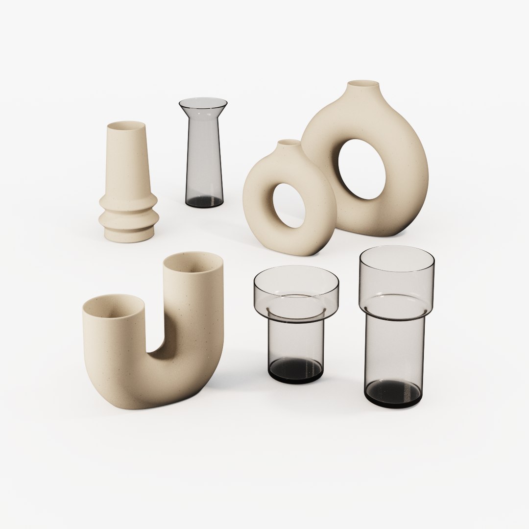 3D Scandinavian Vases - TurboSquid 2006393