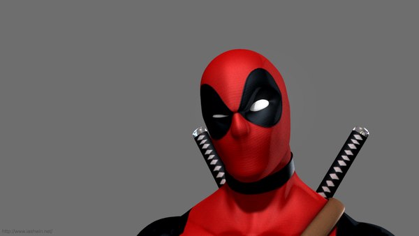 deadpool rig character 3d model