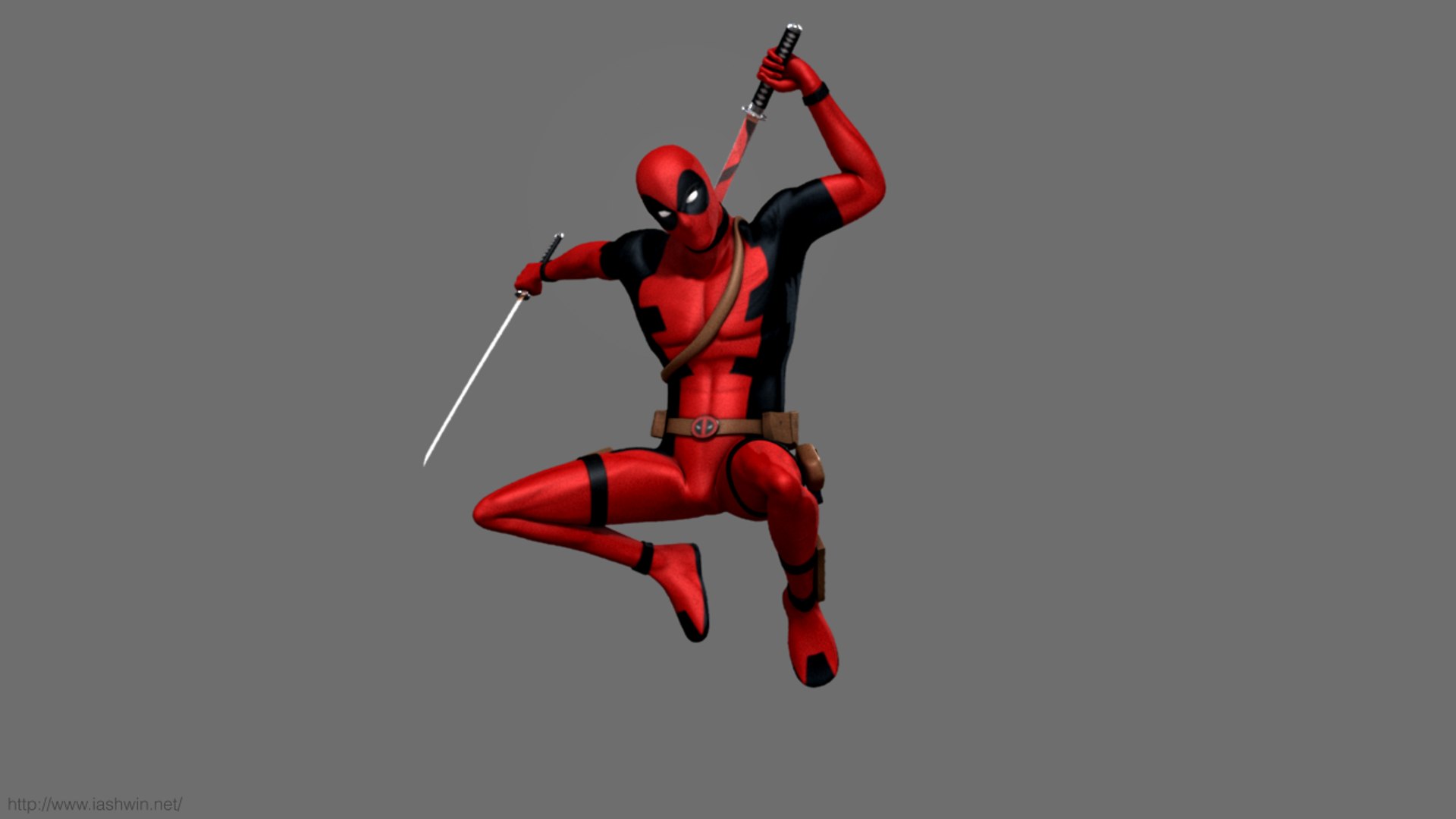 Deadpool Rig Character 3d Model