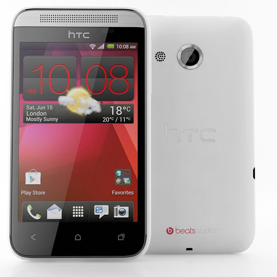 3d htc desire 200 white