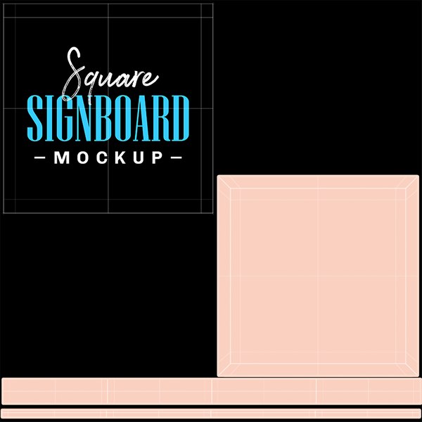 3D square signboard - TurboSquid 1662911