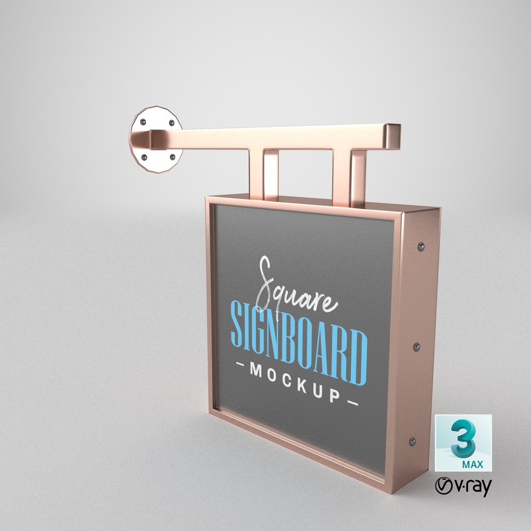 3D square signboard - TurboSquid 1662911