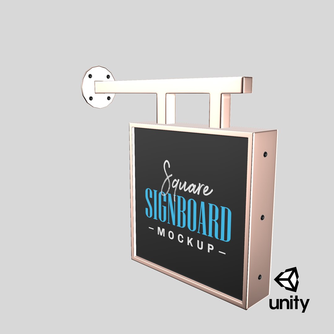 3D square signboard - TurboSquid 1662911