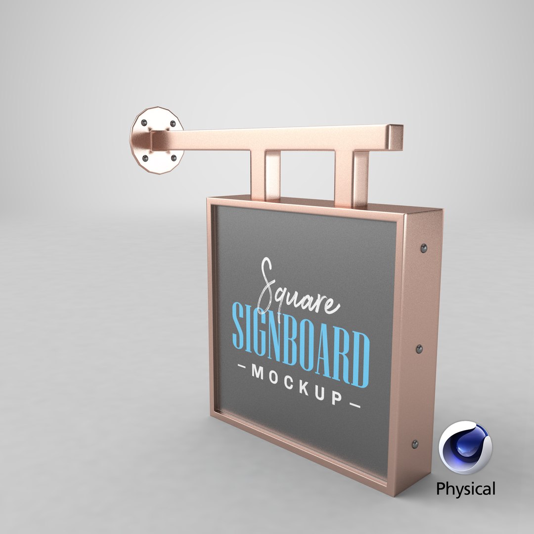 3D square signboard - TurboSquid 1662911