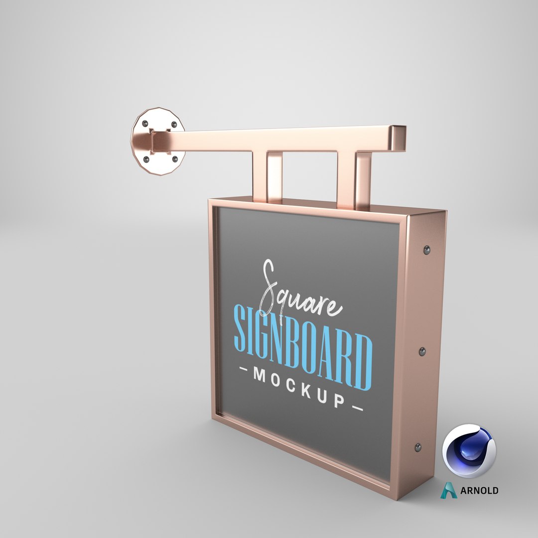 3D square signboard - TurboSquid 1662911