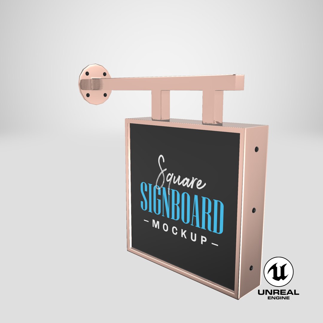 3D square signboard - TurboSquid 1662911