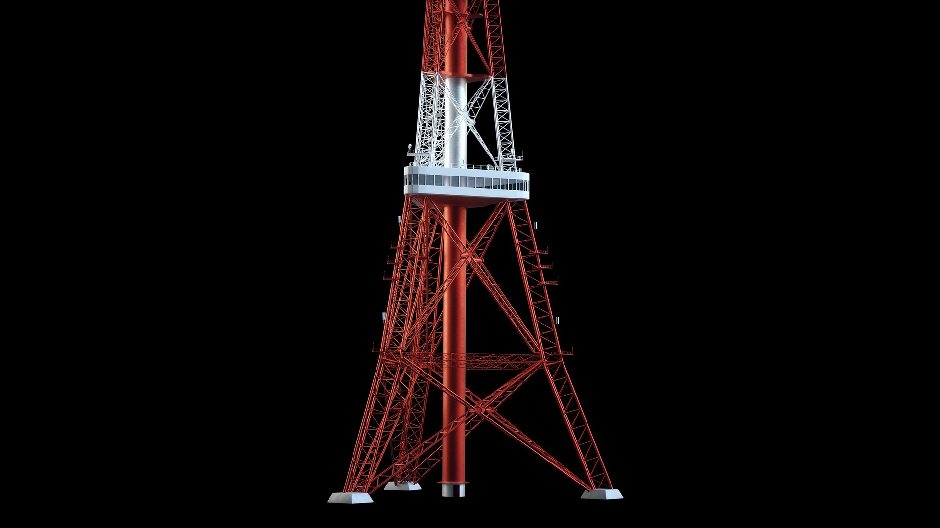 TV Tower 3D Model 3D Model - TurboSquid 2324249