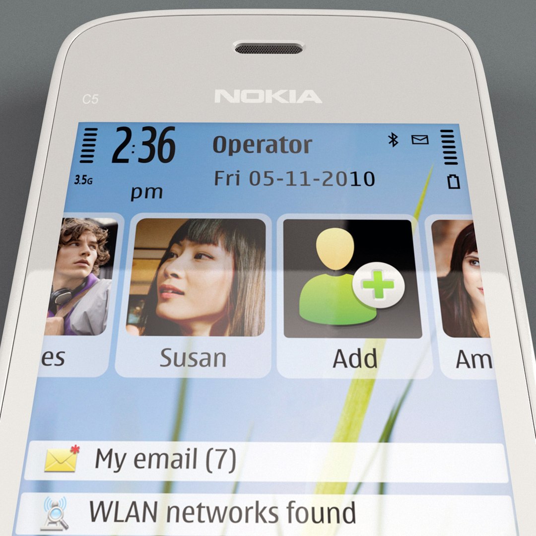 3d Model Nokia C5-03 White-pink