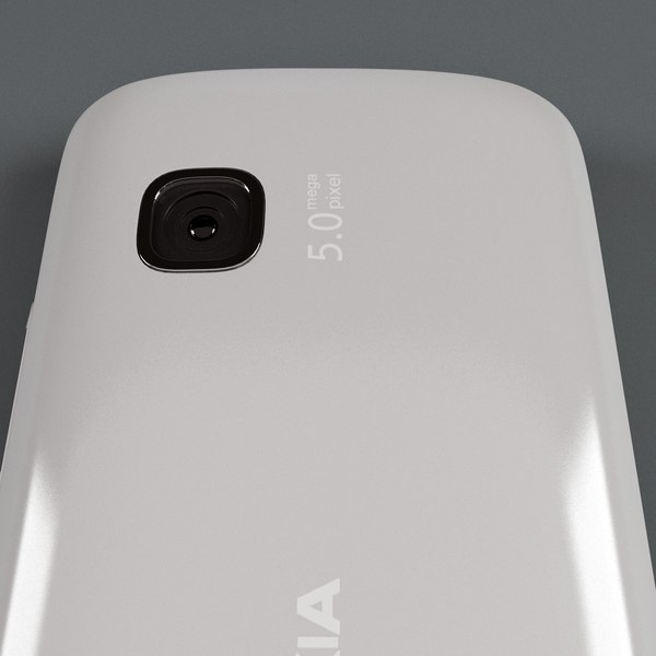 3d model nokia c5-03 white-pink
