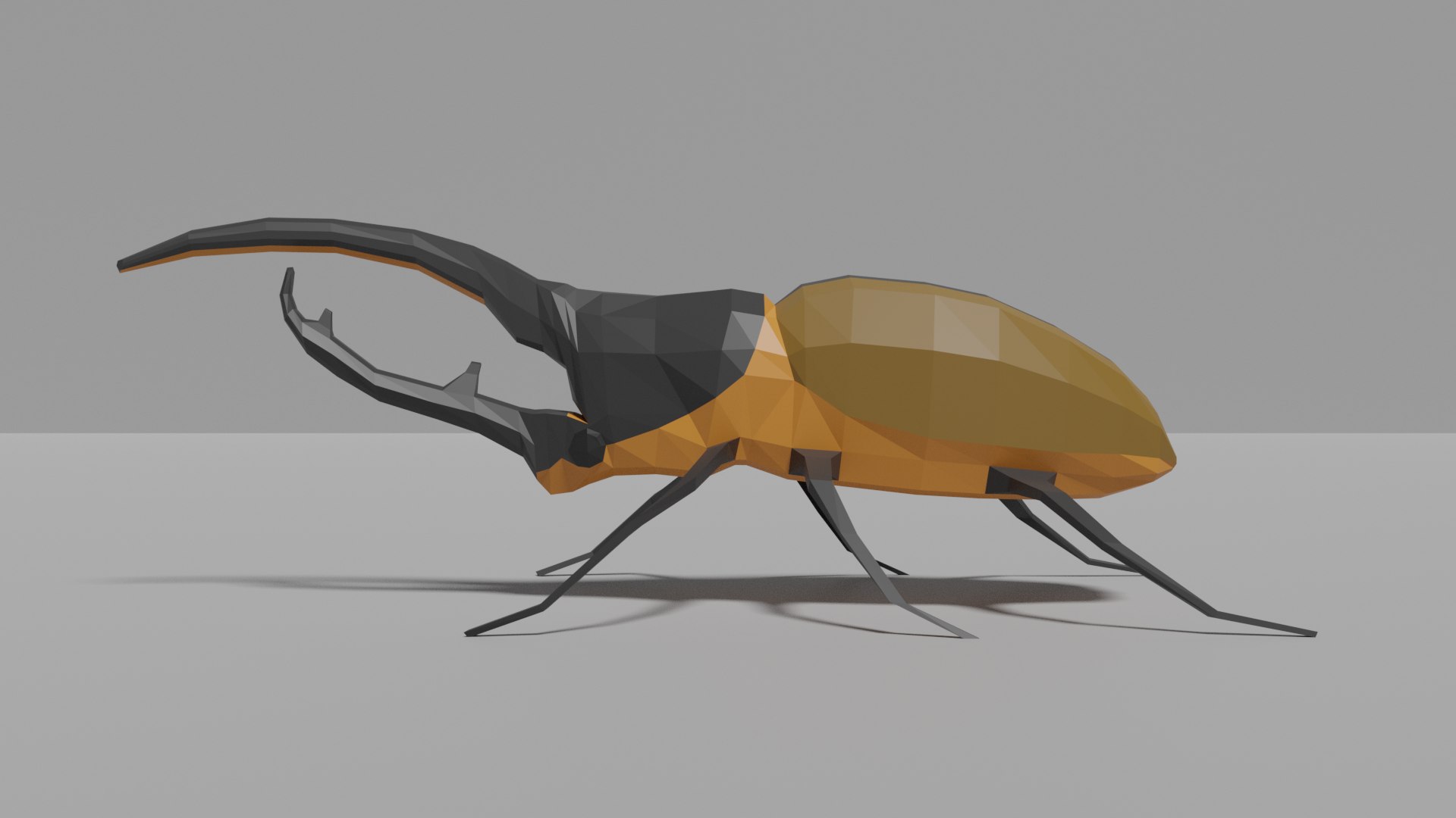 Low-poly Hercules Beetle 3D - TurboSquid 1777211