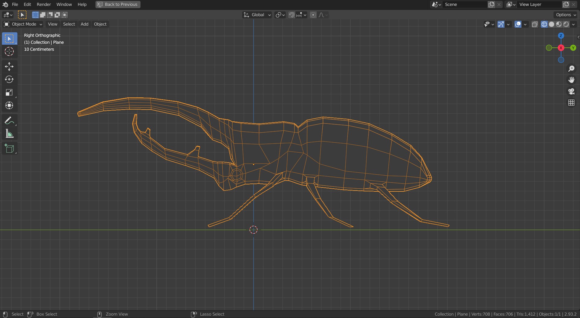 Low-poly Hercules Beetle 3D - TurboSquid 1777211