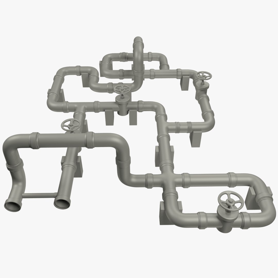 Pipe Pipeline Industrial 3D Model - TurboSquid 1389072