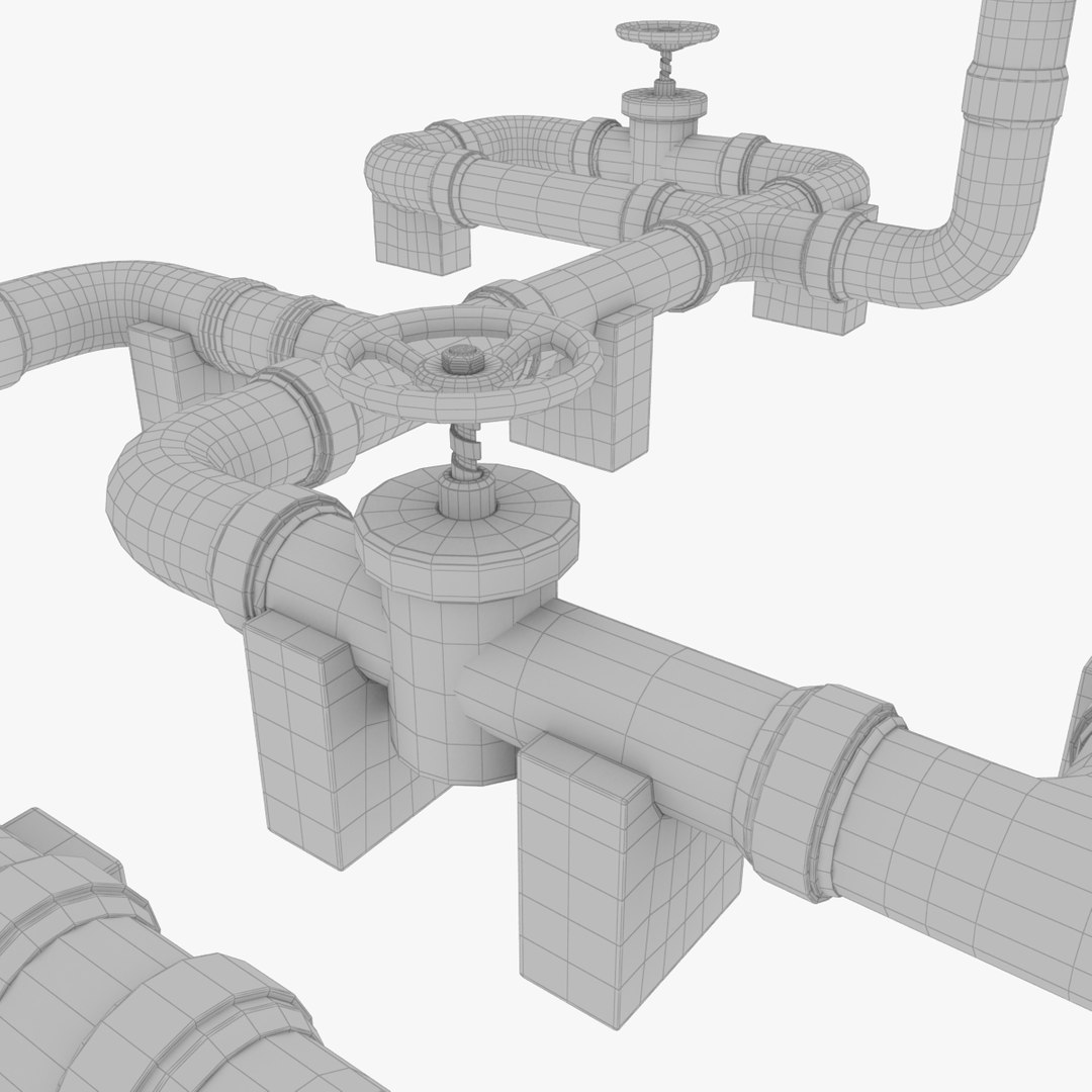 Pipe pipeline industrial 3D model - TurboSquid 1389072