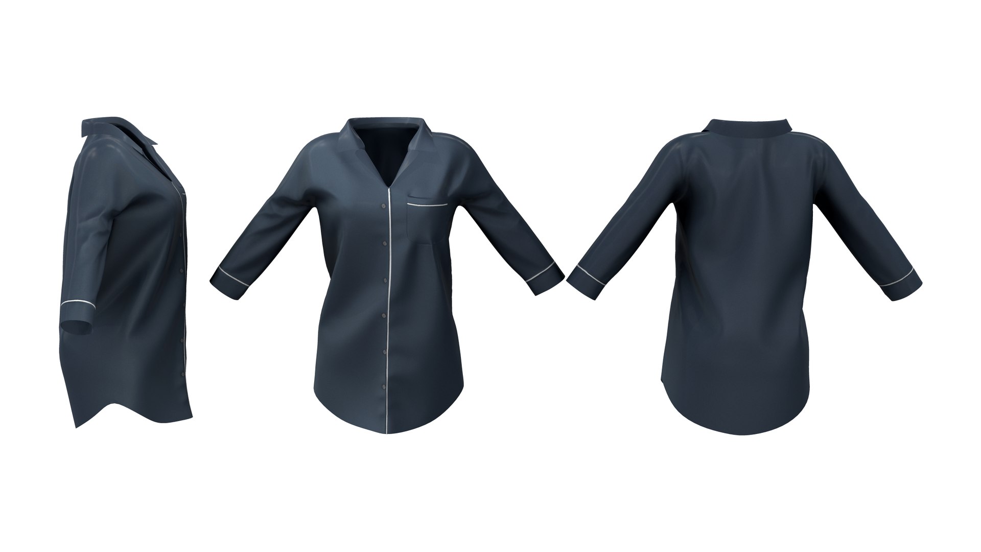 Sleep Shirt 3D Model - TurboSquid 1752960