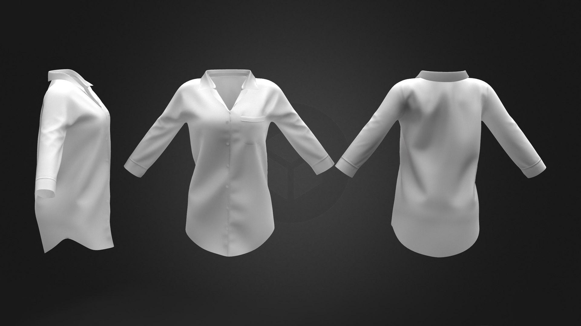 Sleep Shirt 3D Model - TurboSquid 1752960