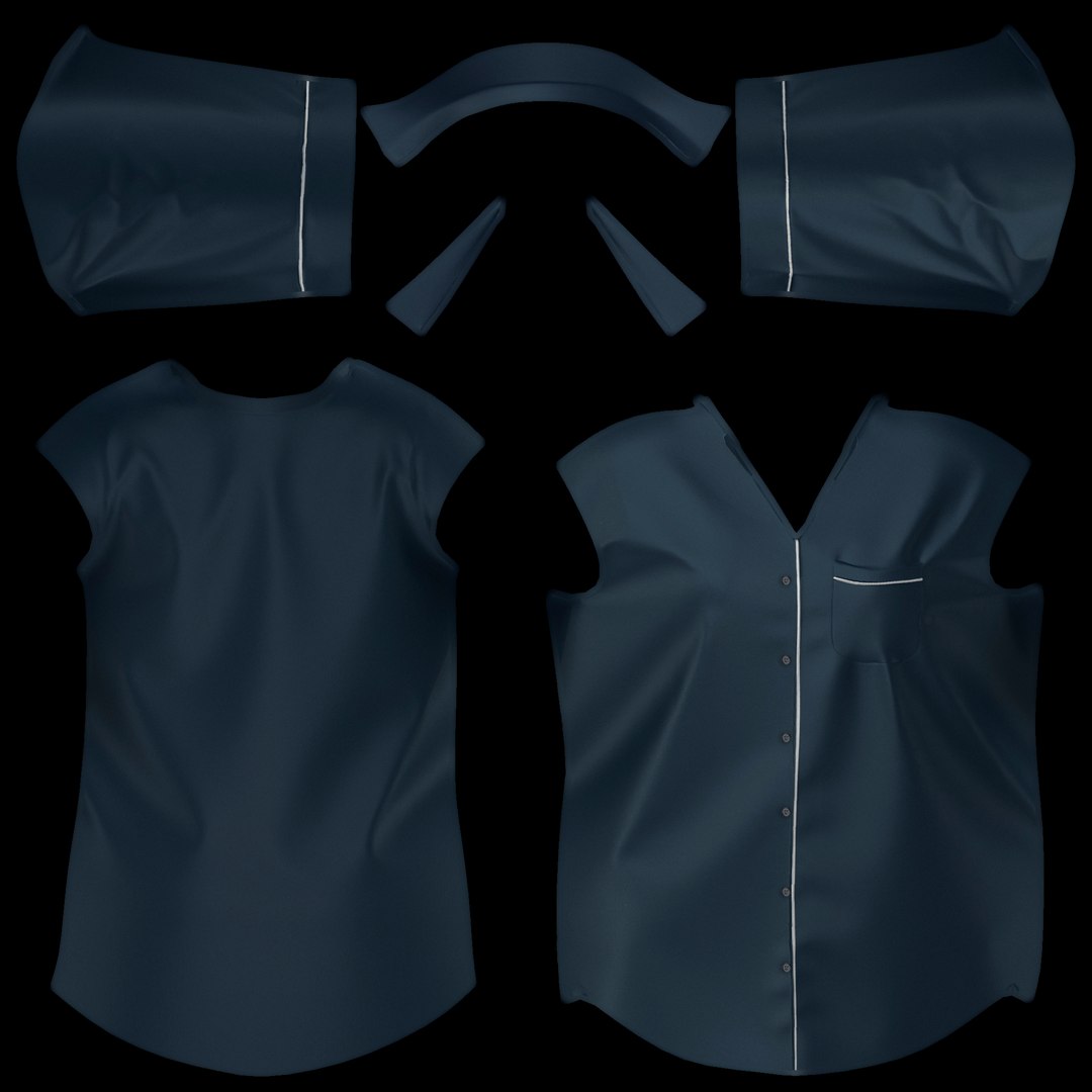 Sleep Shirt 3D Model - TurboSquid 1752960