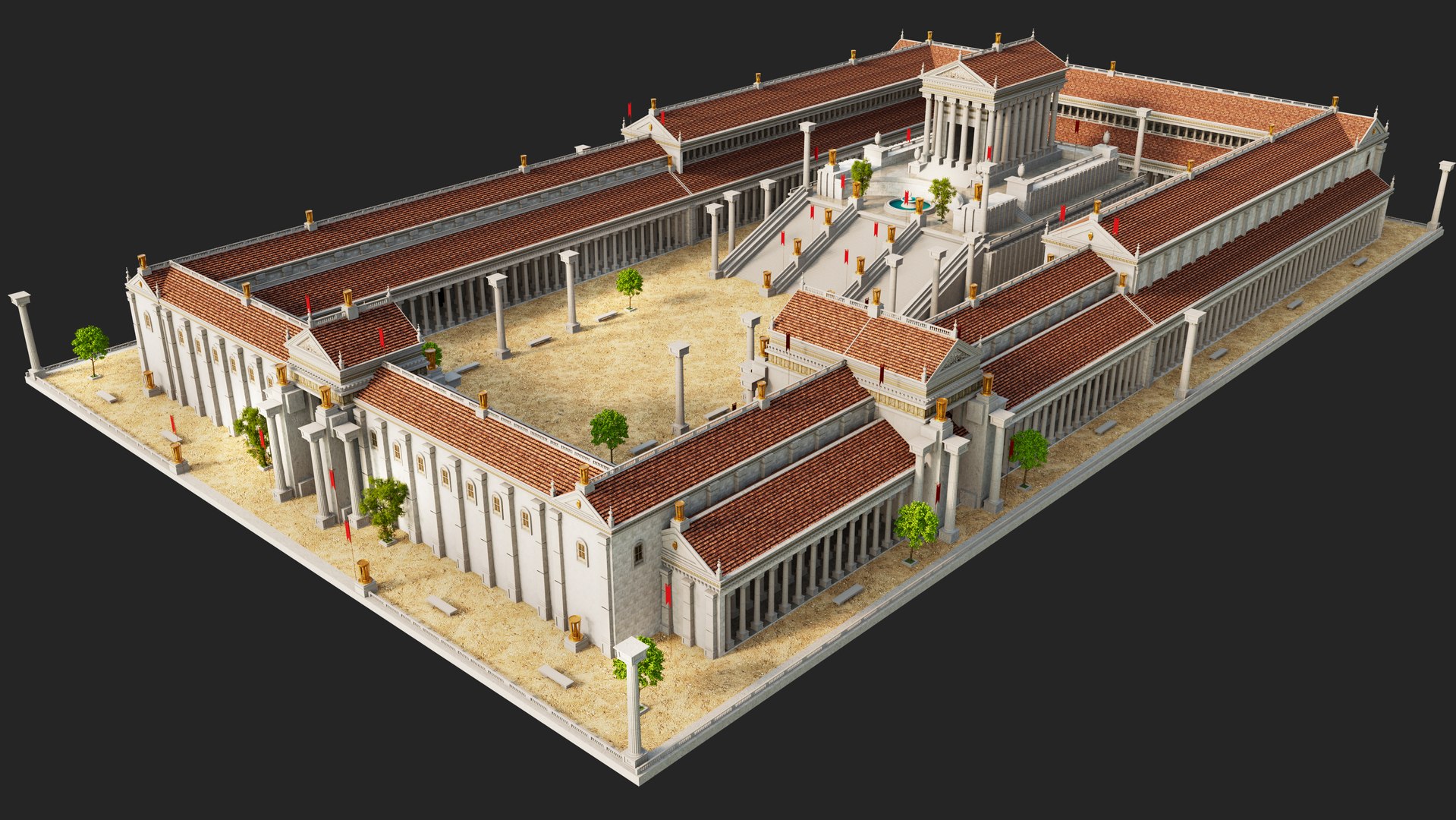 Augusta Emerita Provincial Forum Building 3D - TurboSquid 2270715