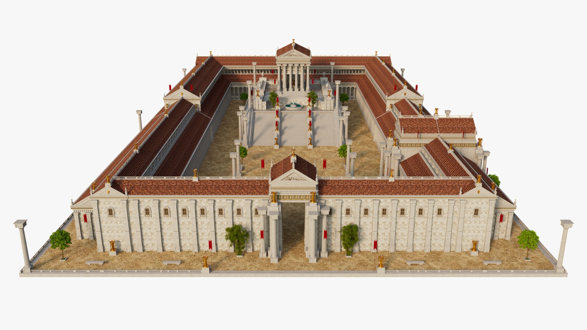 Augusta Emerita Provincial Forum Building 3D - TurboSquid 2270715