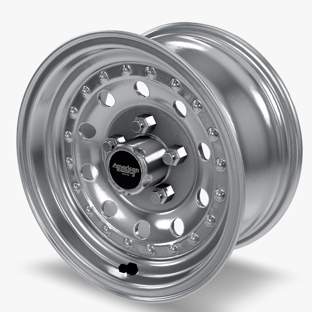 American Racing Outlaw II Wheel Natural 5Lug 19651973 3D - TurboSquid ...