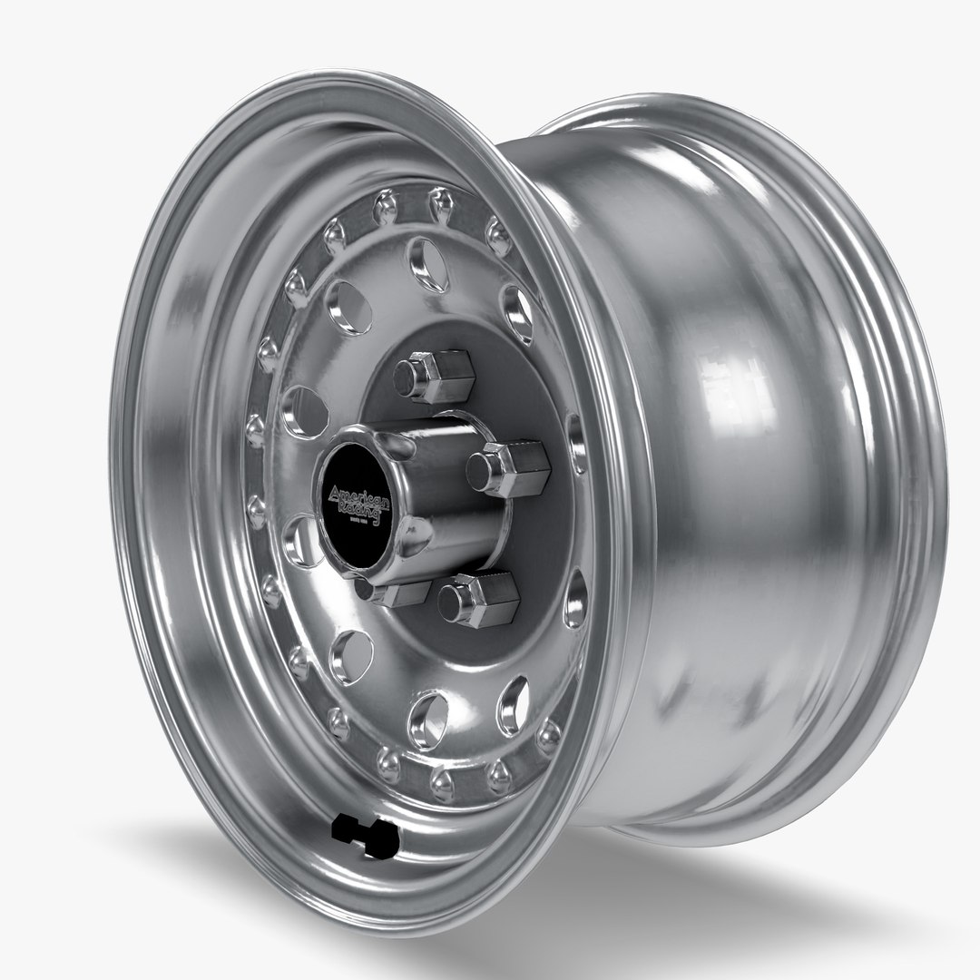 American Racing Outlaw II Wheel Natural 5Lug 19651973 3D - TurboSquid ...