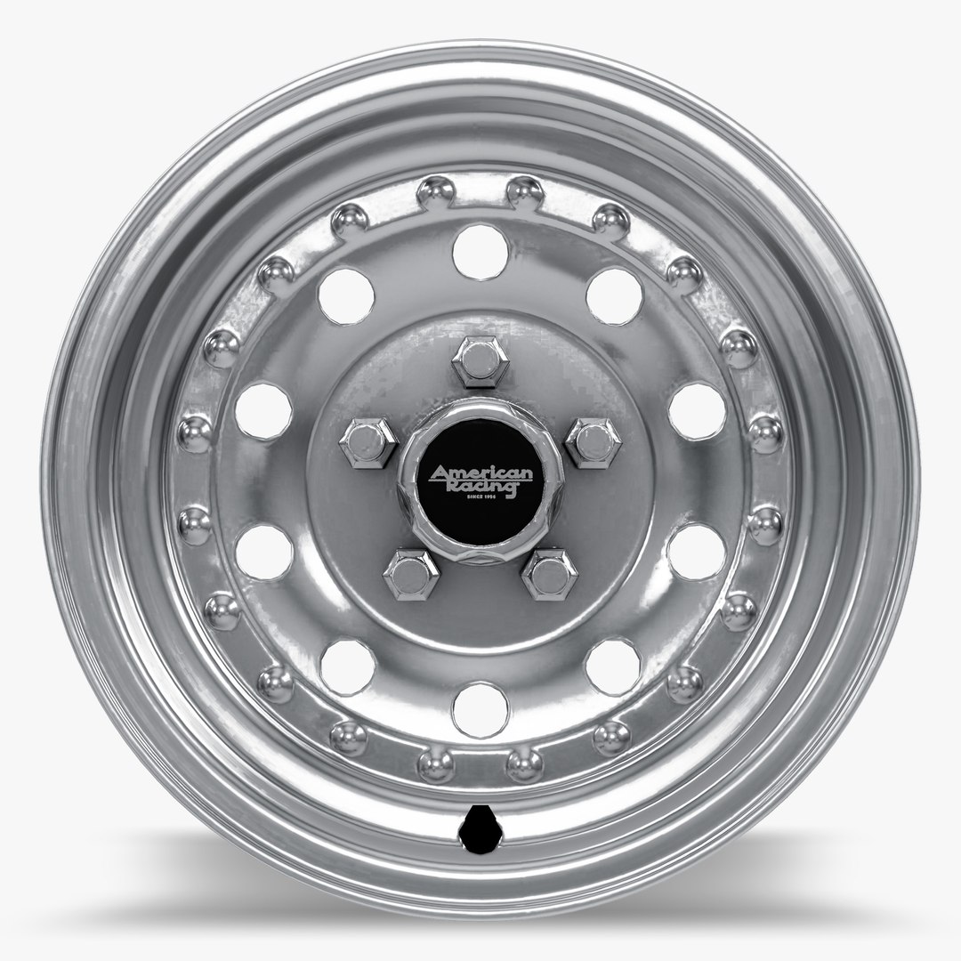 American Racing Outlaw II Wheel Natural 5Lug 19651973 3D - TurboSquid ...