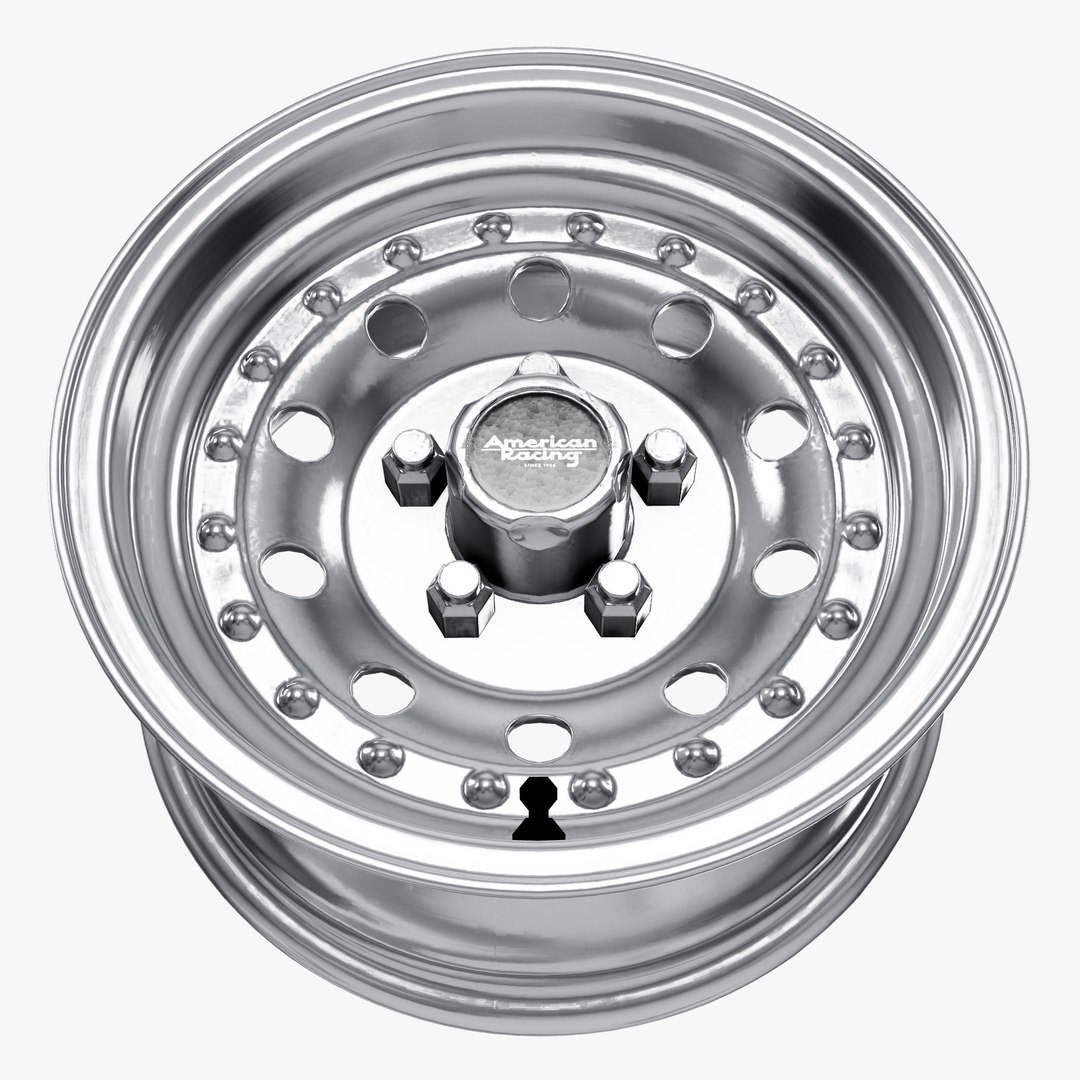 American Racing Outlaw II Wheel Natural 5Lug 19651973 3D - TurboSquid ...