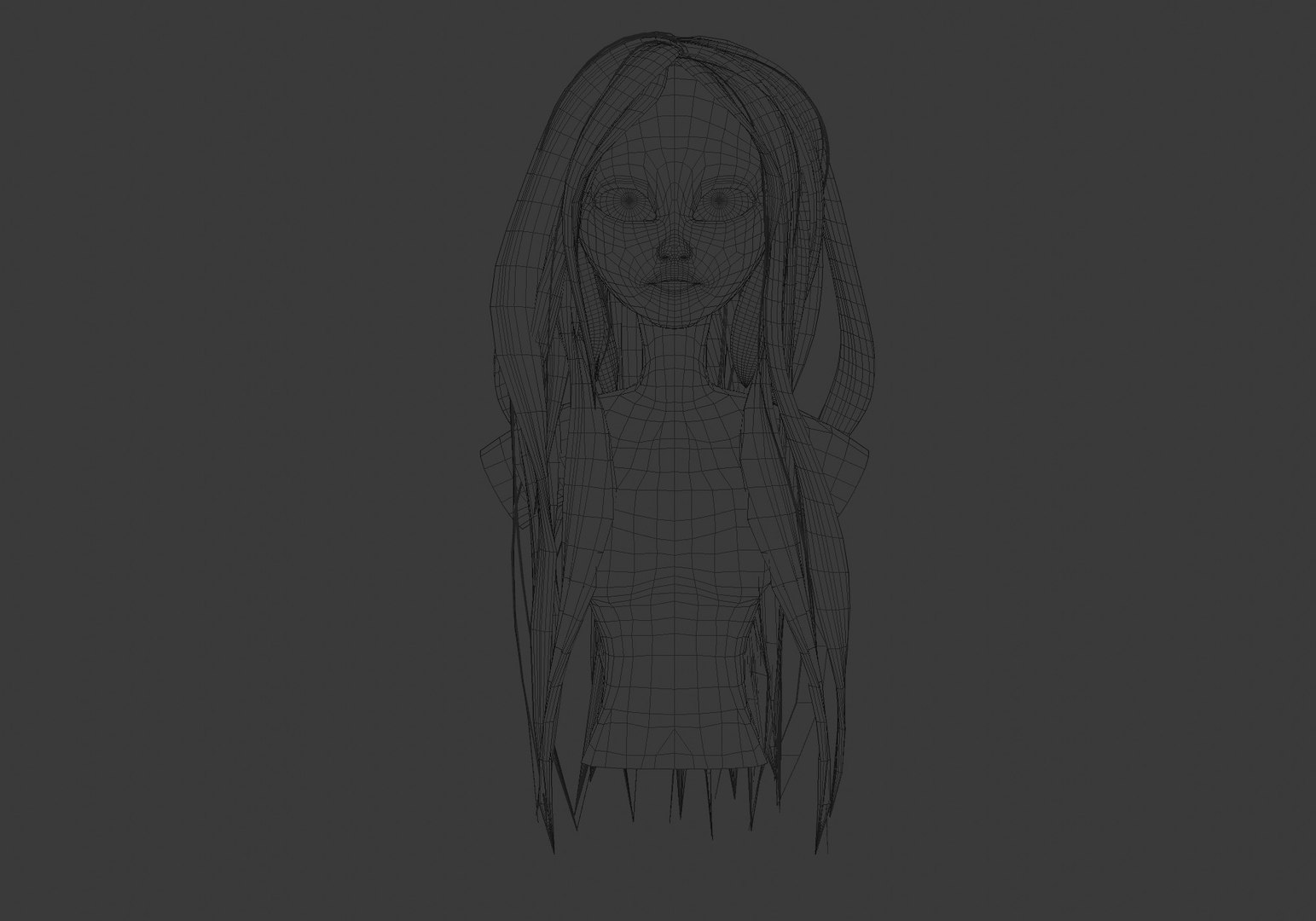 3D messy cartoon hairstyle model - TurboSquid 1921566