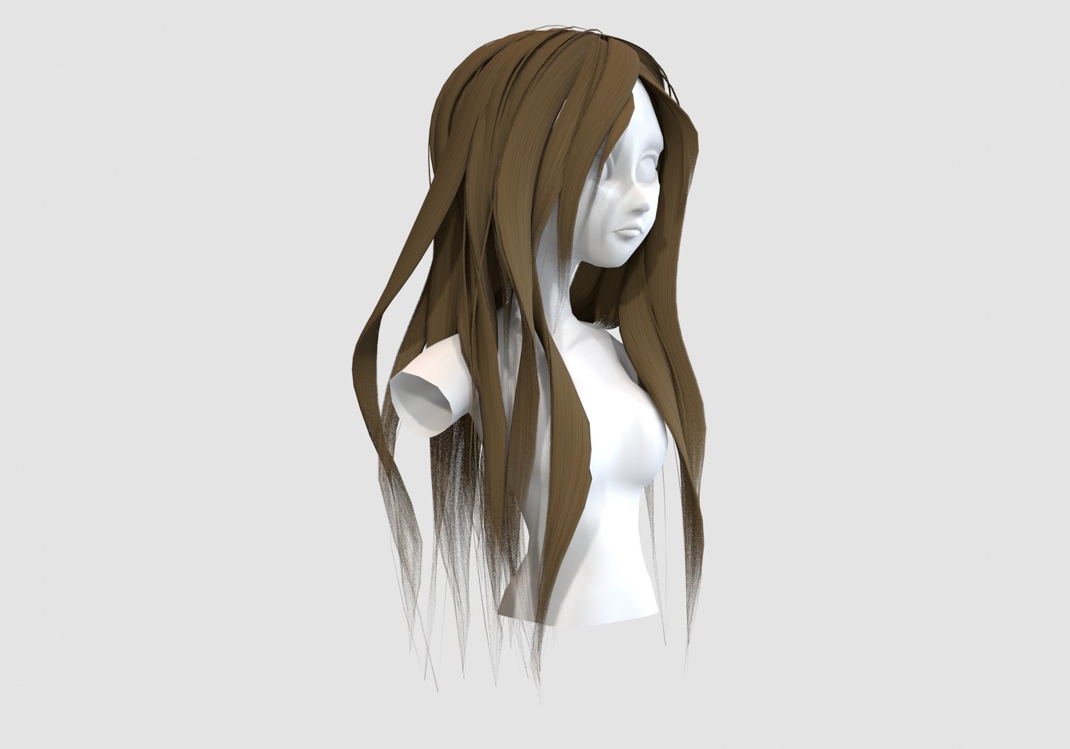 3D messy cartoon hairstyle model - TurboSquid 1921566