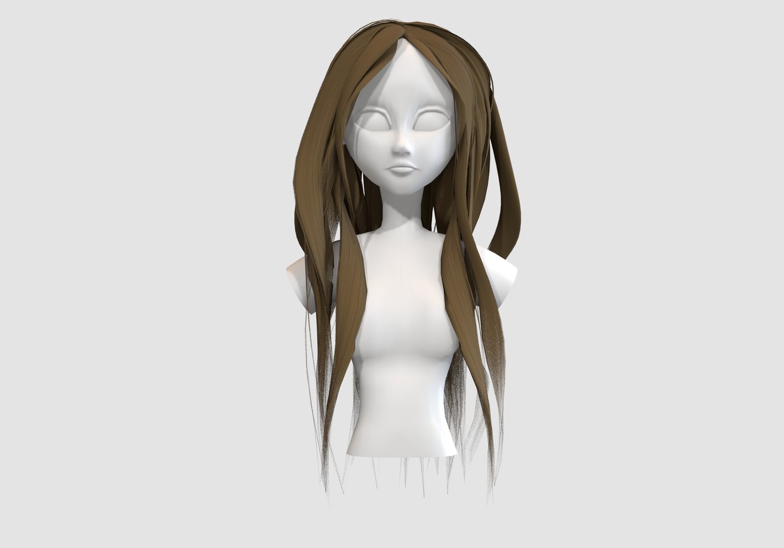 3D messy cartoon hairstyle model - TurboSquid 1921566
