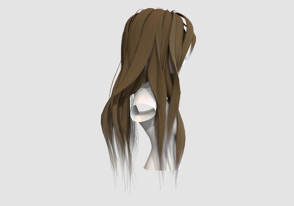 3D messy cartoon hairstyle model - TurboSquid 1921566