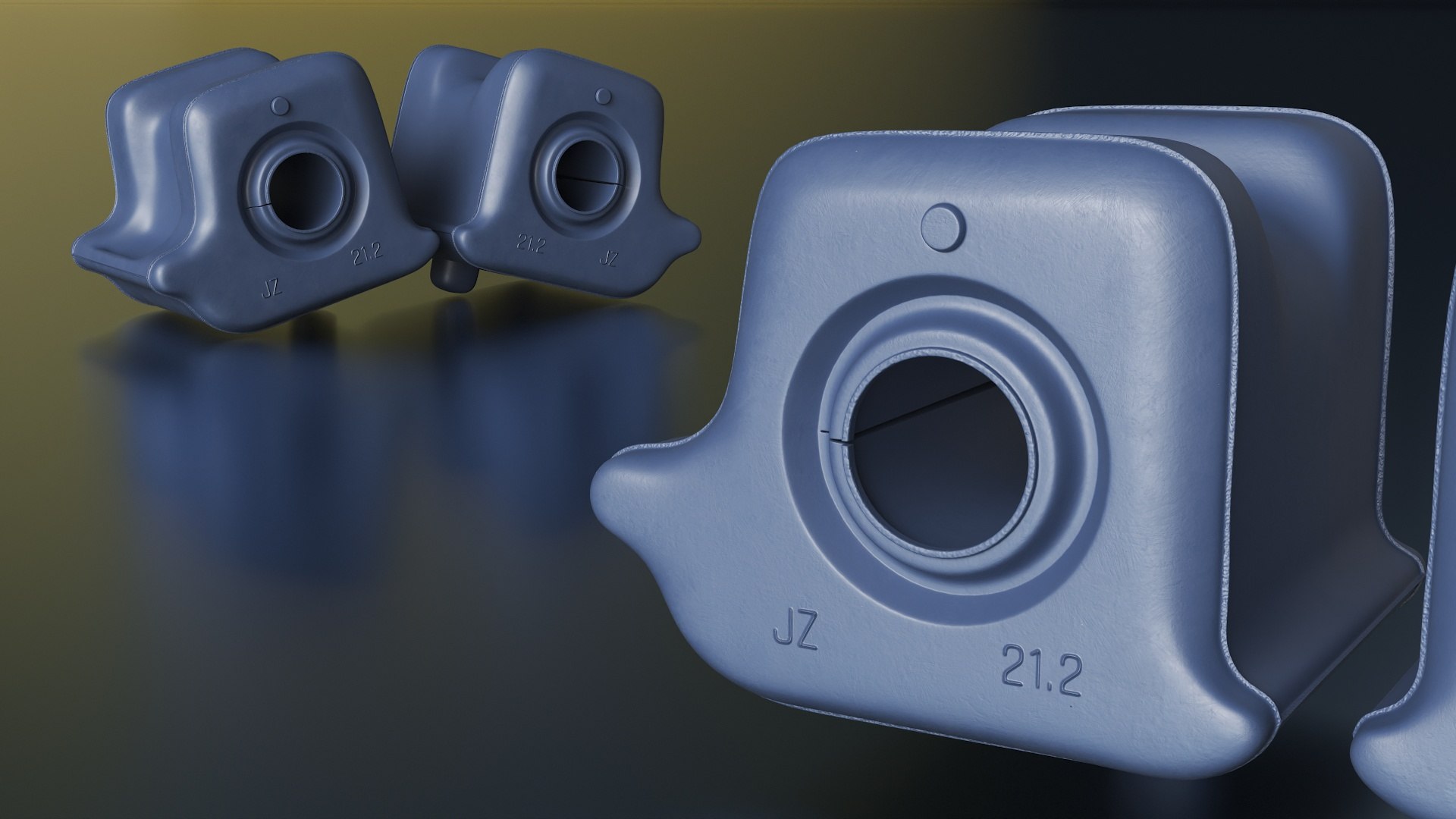 3D Blue Left And Right Stabilizer Bushings - TurboSquid 2405688